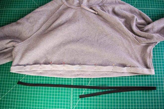 How to Quickly Crop a Hoodie and Add Ruched Sleeves